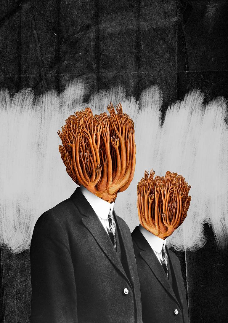 Fungus men Collage by Sasha Kitaeva | Saatchi Art