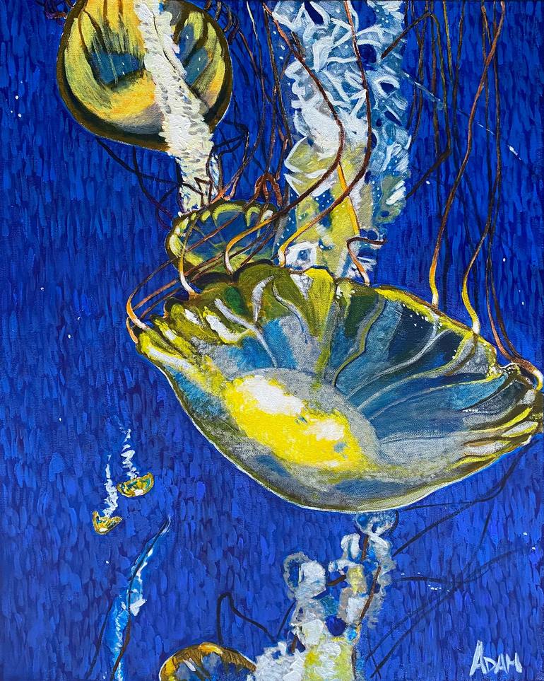 Jellyfish Painting by Adam Smith | Saatchi Art