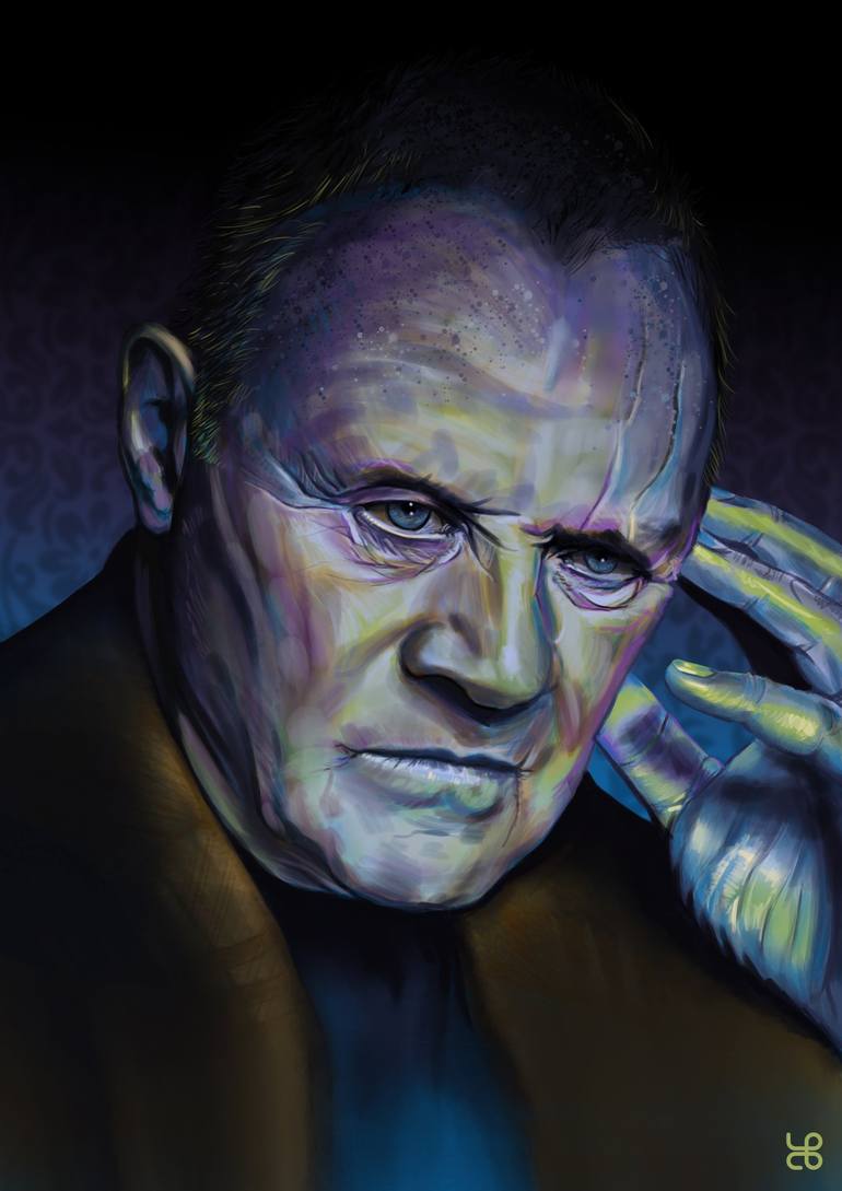 ANTHONY HOPKINS Painting by Loco Art | Saatchi Art
