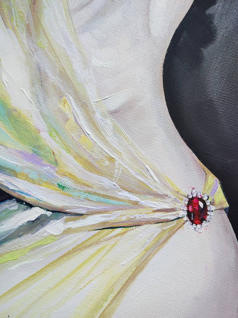 Behind the tulle Painting by Leyla Zhunus | Saatchi Art