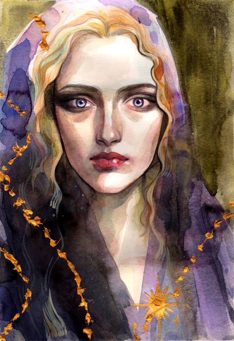 The Veil of Starlight Painting by Leyla Zhunus | Saatchi Art