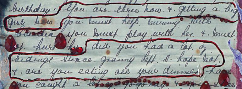 The Little Girl Wore Red Shoes Collage by Stanza Widen | Saatchi Art