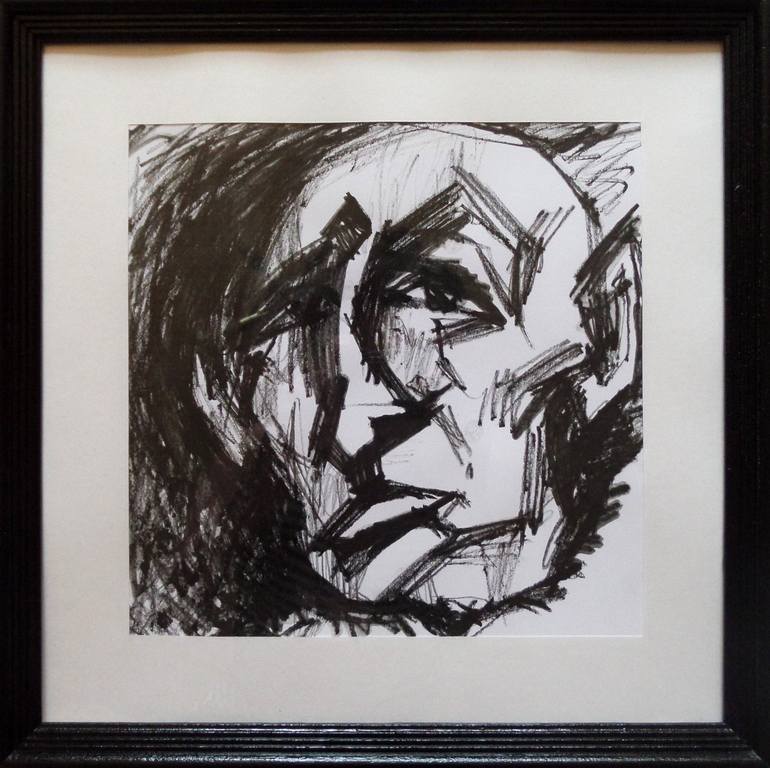 Portrait of a bald man Drawing by Anna Chepusenko | Saatchi Art