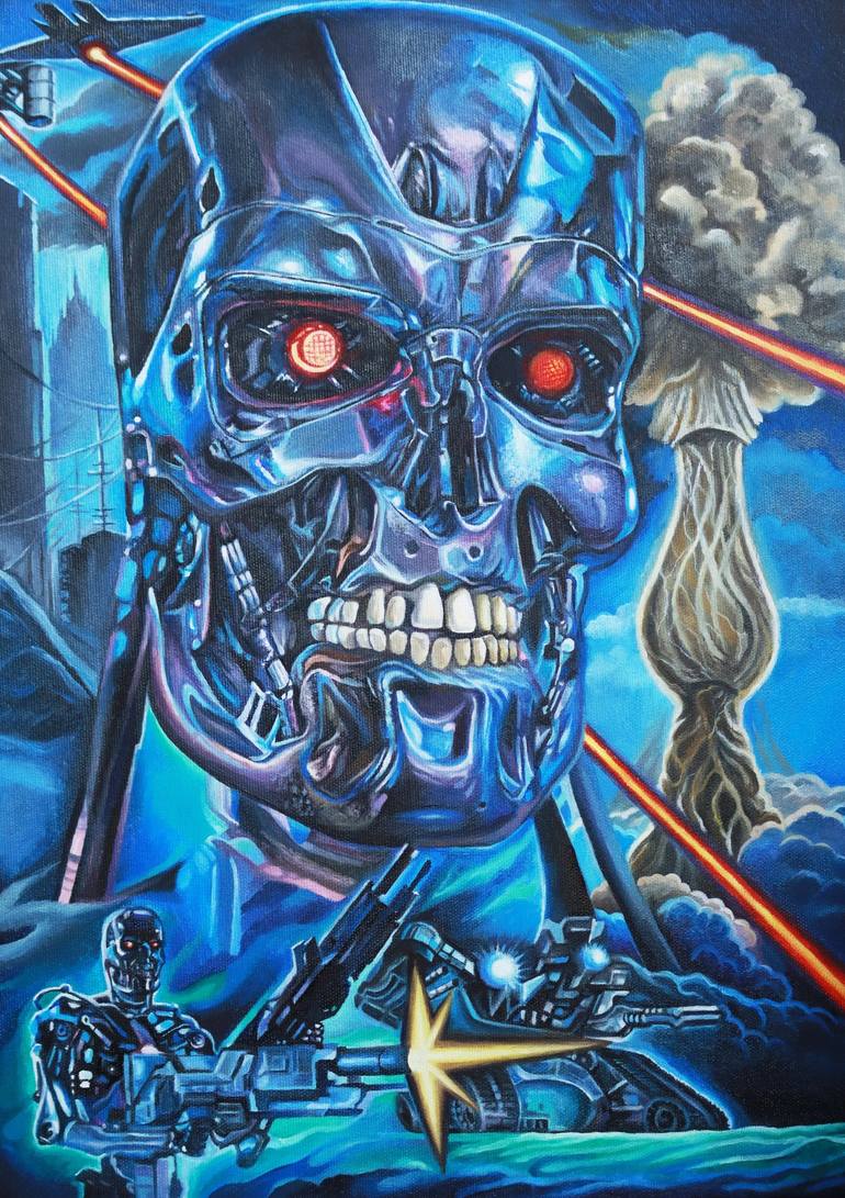 Terminator Painting by Vladislav Ciuprun | Saatchi Art United Kingdom