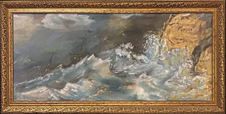poseidon's anger Painting by Evgeny Gitchenko | Saatchi Art