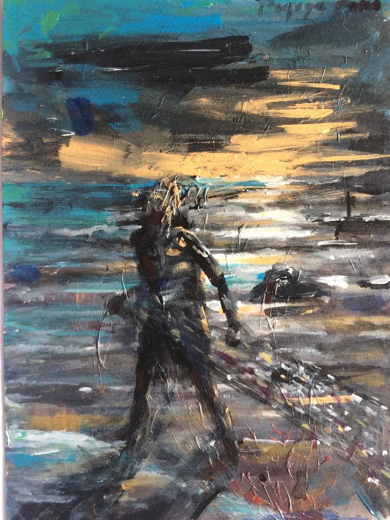 Fisherman Series Painting by Tohjaya Tono | Saatchi Art