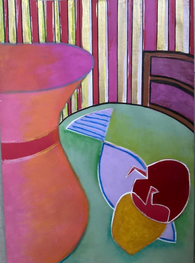 Gold Stripes Painting by Rebecca Pascoe | Saatchi Art