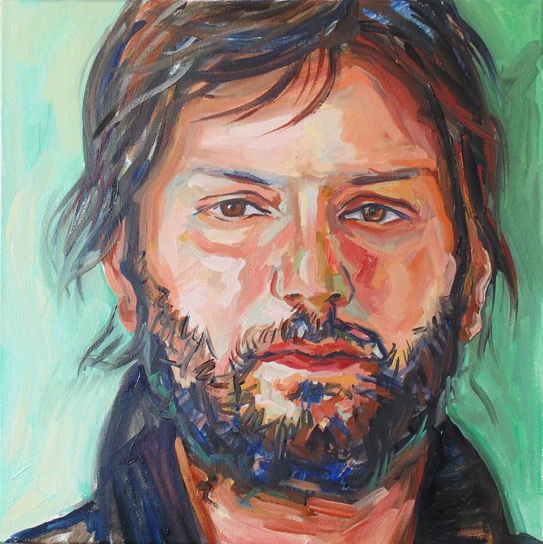 Gabriel Boric Painting by Andrea Araneda | Saatchi Art