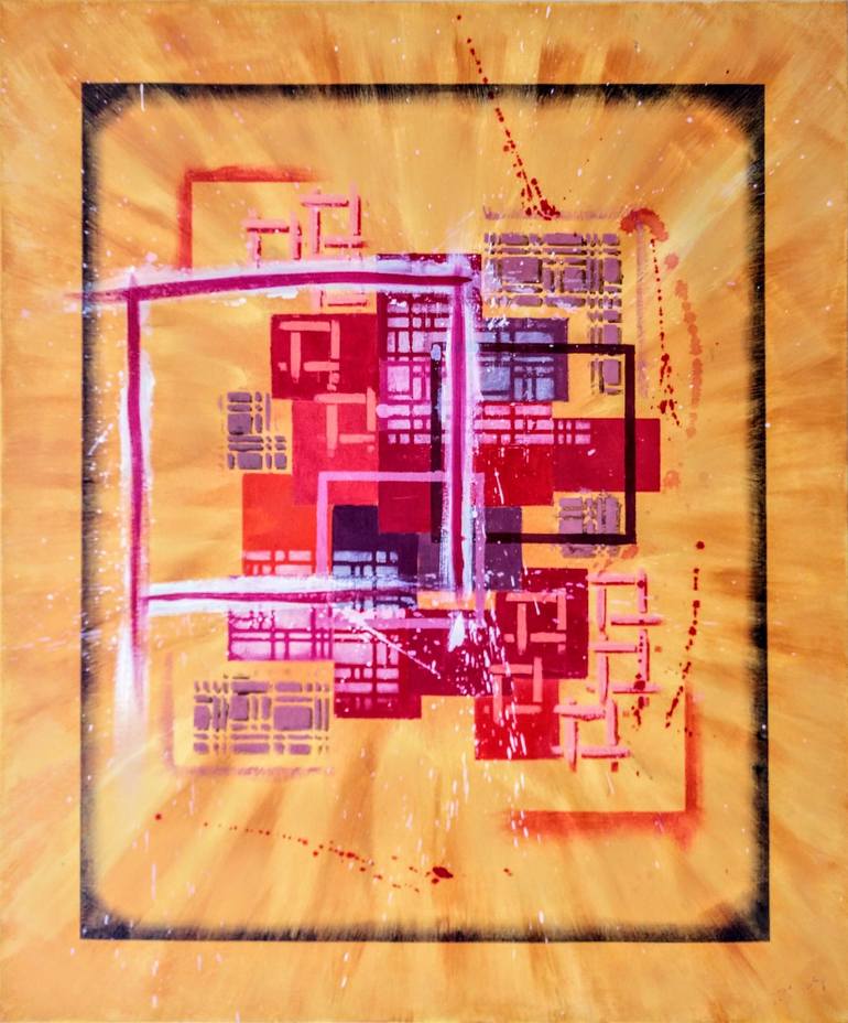 Perspective Squares Painting by Gerard Laurence | Saatchi Art