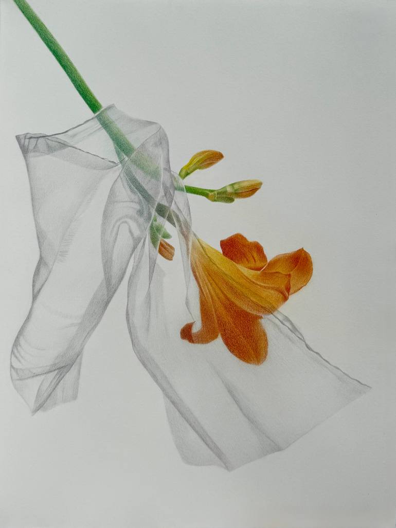 Moments, Held #2 Drawing by Nahid Davarpanah | Saatchi Art