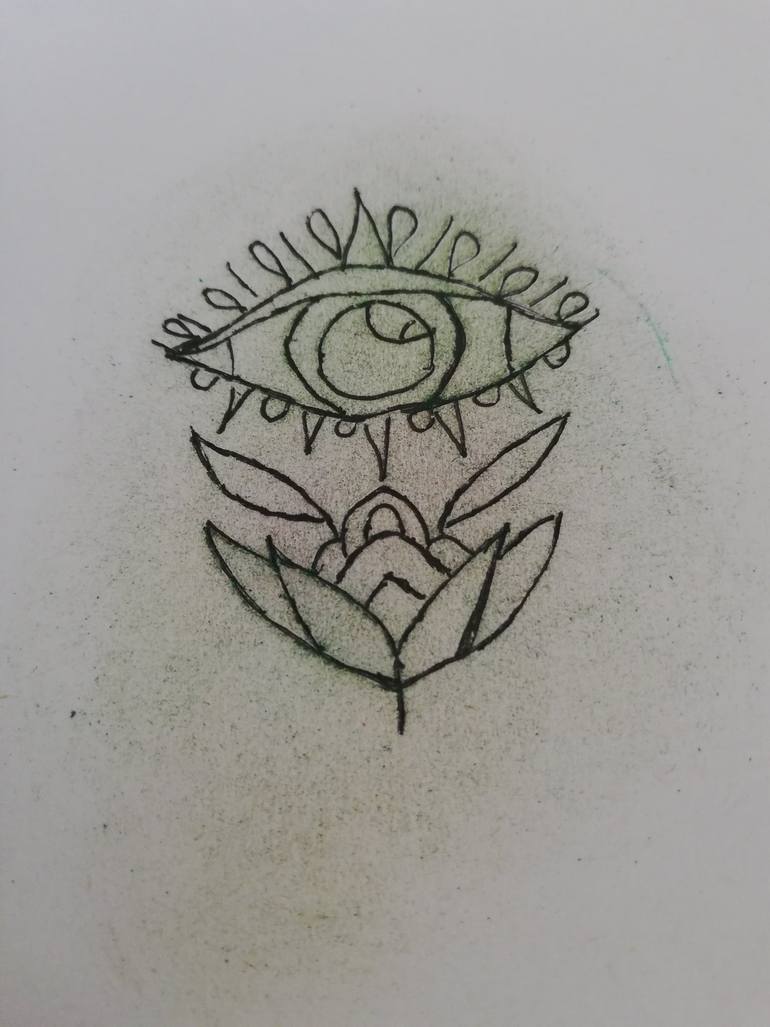 Eye plant Drawing by Elisa Negri | Saatchi Art