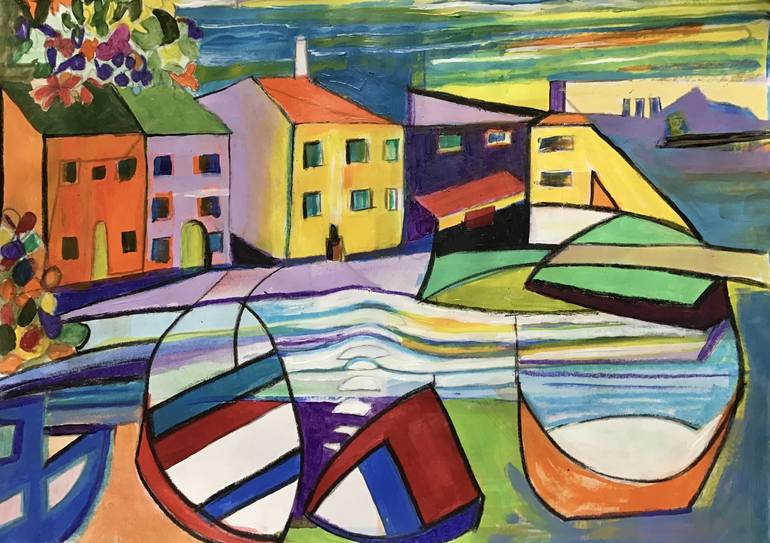 Split Decision Painting by Becky Pascoe | Saatchi Art