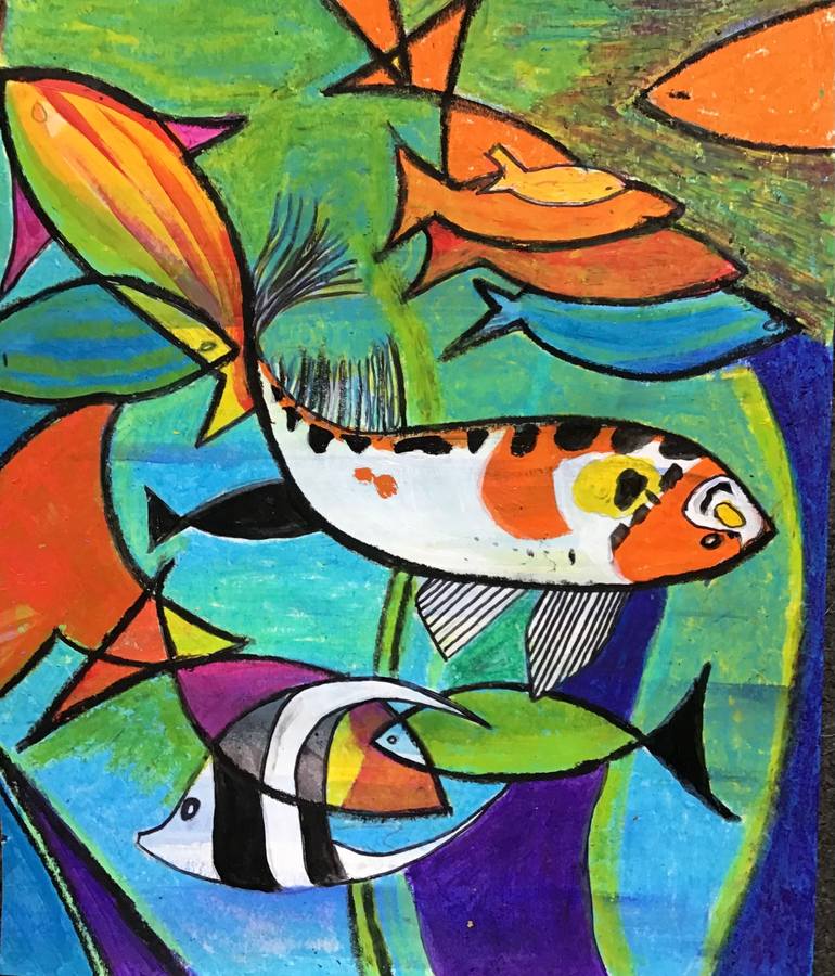 In The Swim Painting by Becky Pascoe | Saatchi Art