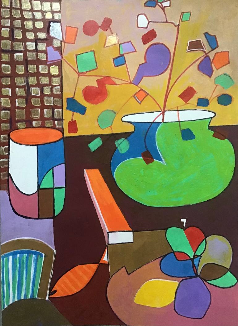 Orange Fish Painting by Becky Pascoe | Saatchi Art