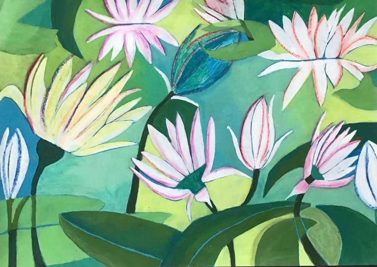 Lilly Splash Painting by Becky Pascoe | Saatchi Art