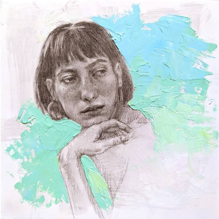 Glance Drawing by Cher Juracich | Saatchi Art