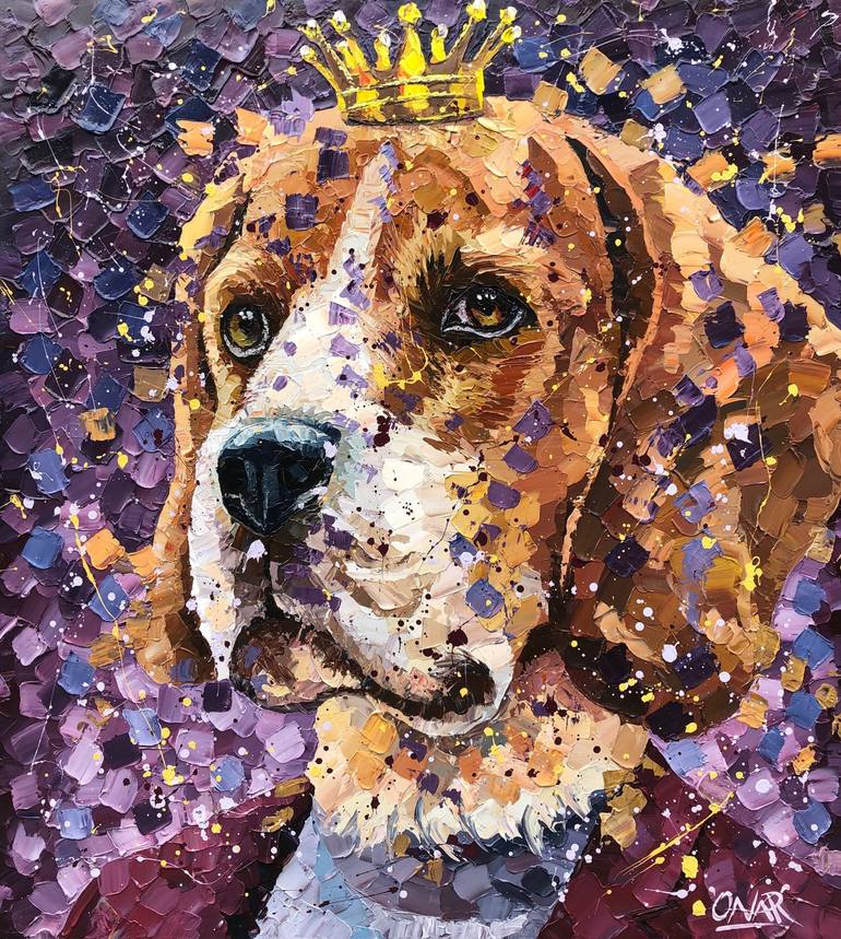 KING OF DOG Painting by Onar Bermano | Saatchi Art