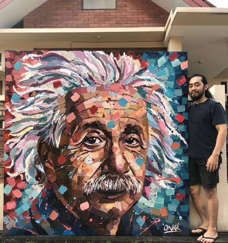 EINSTEIN Painting by Onar Bermano | Saatchi Art