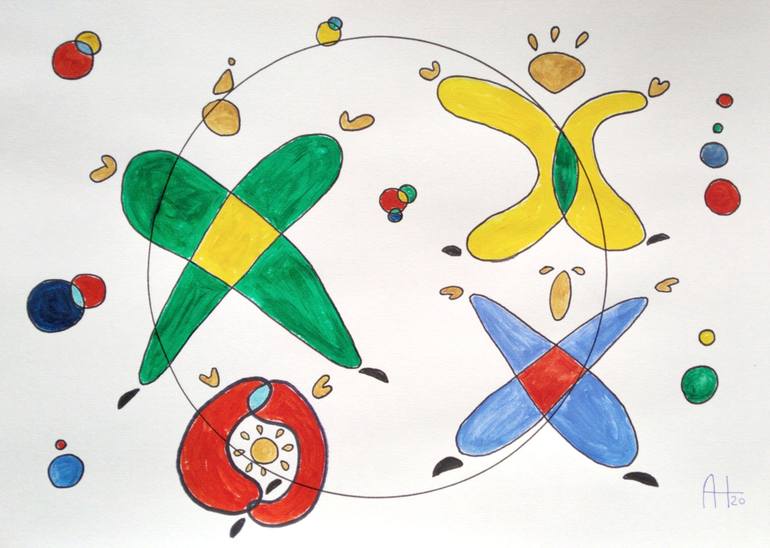 the circus left, but the clowns stayed Painting by Andrey Nesterov ...