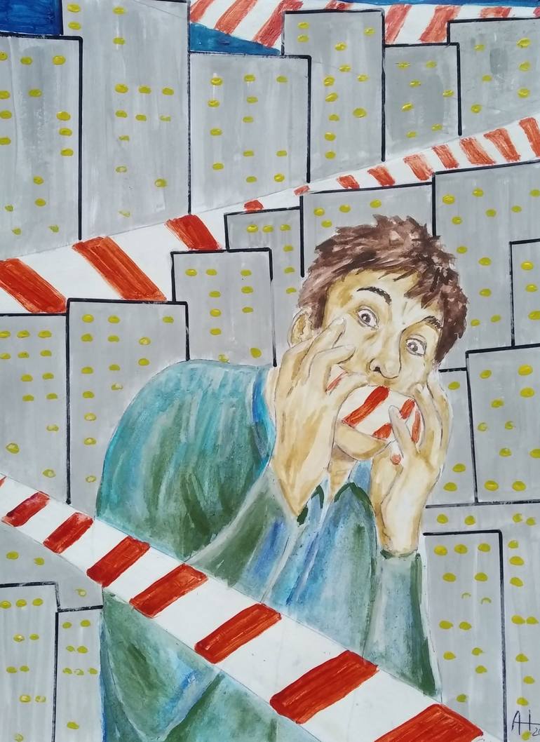 Self-isolation Painting by Andrey Nesterov | Saatchi Art