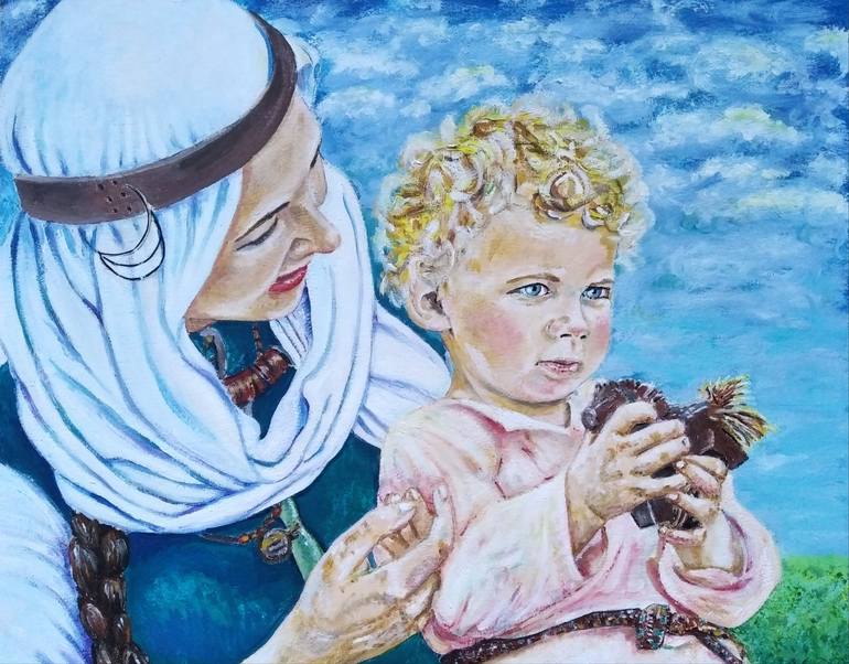 Childhood Ratibor Painting by Andrey Nesterov | Saatchi Art