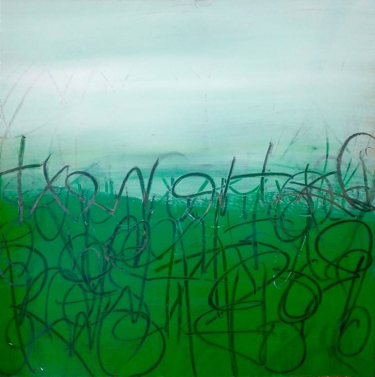 Conversation Landscape (misty fertile ground) Painting by Lisa Dawn ...