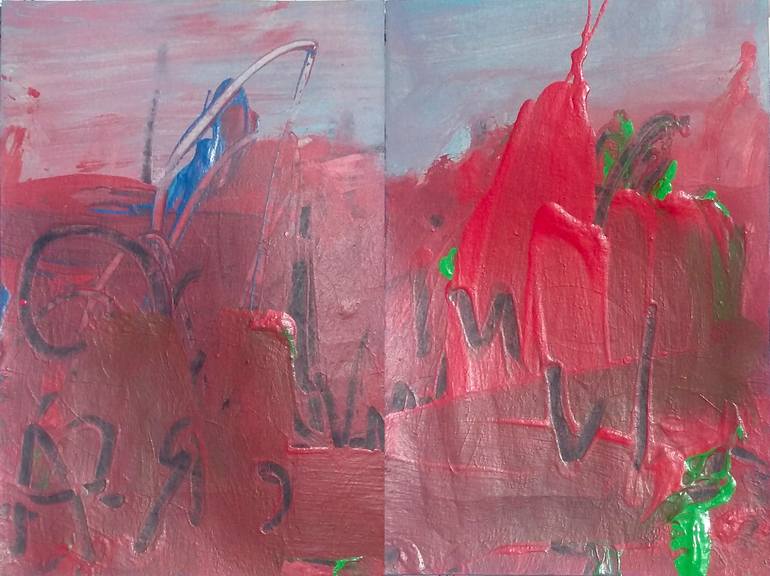 Reversible Diptych Painting by Lisa Dawn Gold | Saatchi Art
