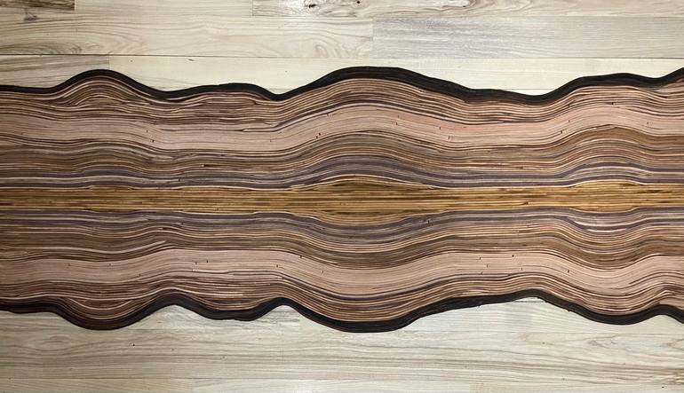 Live Edge Plank Leather Tree Art Rug Sculpture by SG scott gelander ...