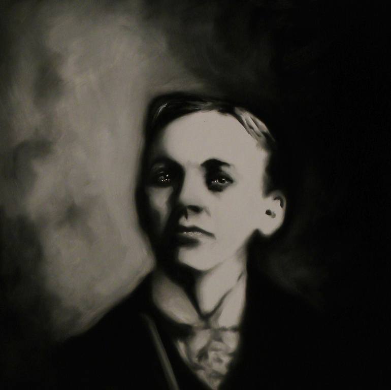 Young Edgar (E. Cayce portrait) Painting by Daniele Duo | Saatchi Art
