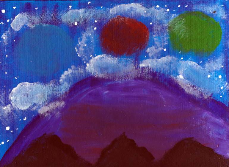 An Alien Sky Painting by Caleb Blackthorn | Saatchi Art