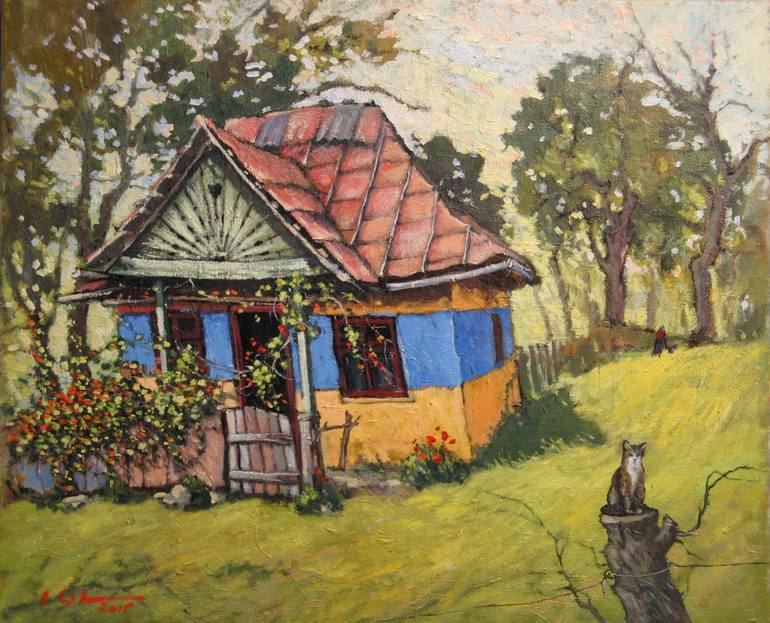 old house Painting by david croitor | Saatchi Art