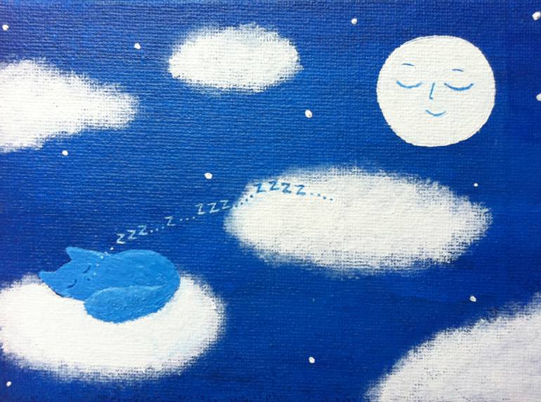 Poetry+Art Sleepy Cat (The poem is in the Comments section.) Painting ...