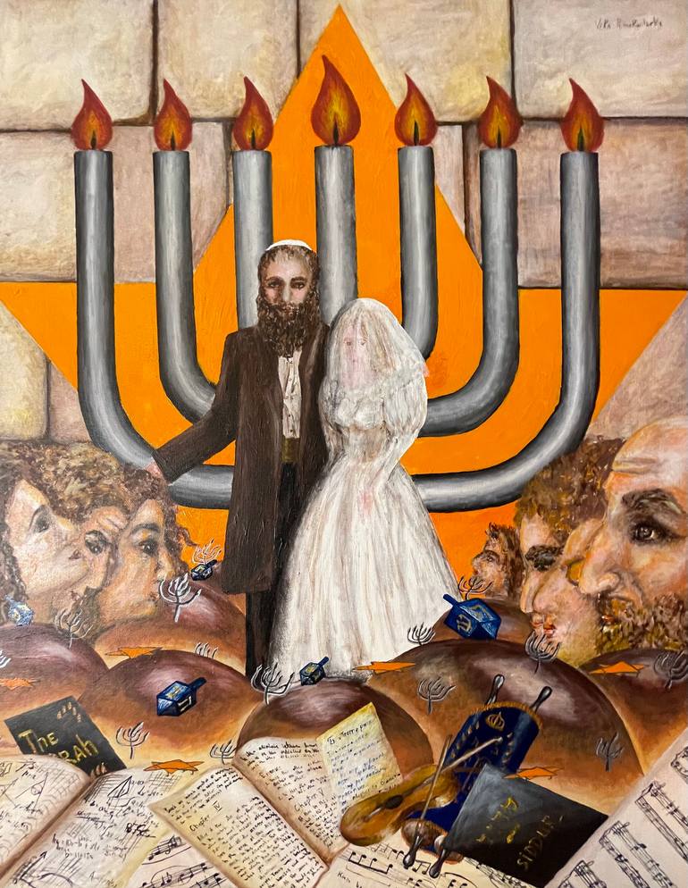 Jewish Tradition Painting by Vera Pomerantseva | Saatchi Art