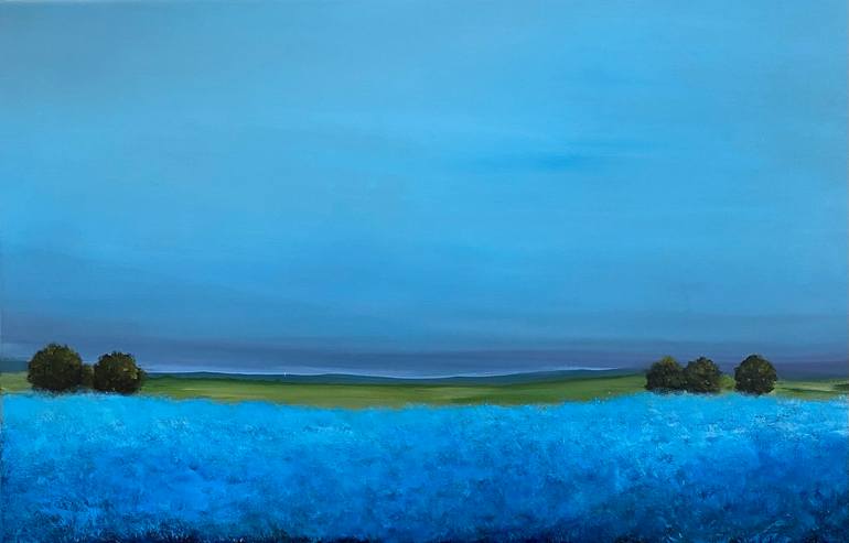 Blue fading Painting by Natasha Vella Blanca | Saatchi Art