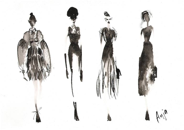 Fendi Fashion show SS21 Drawing by Anna Rudko | Saatchi Art