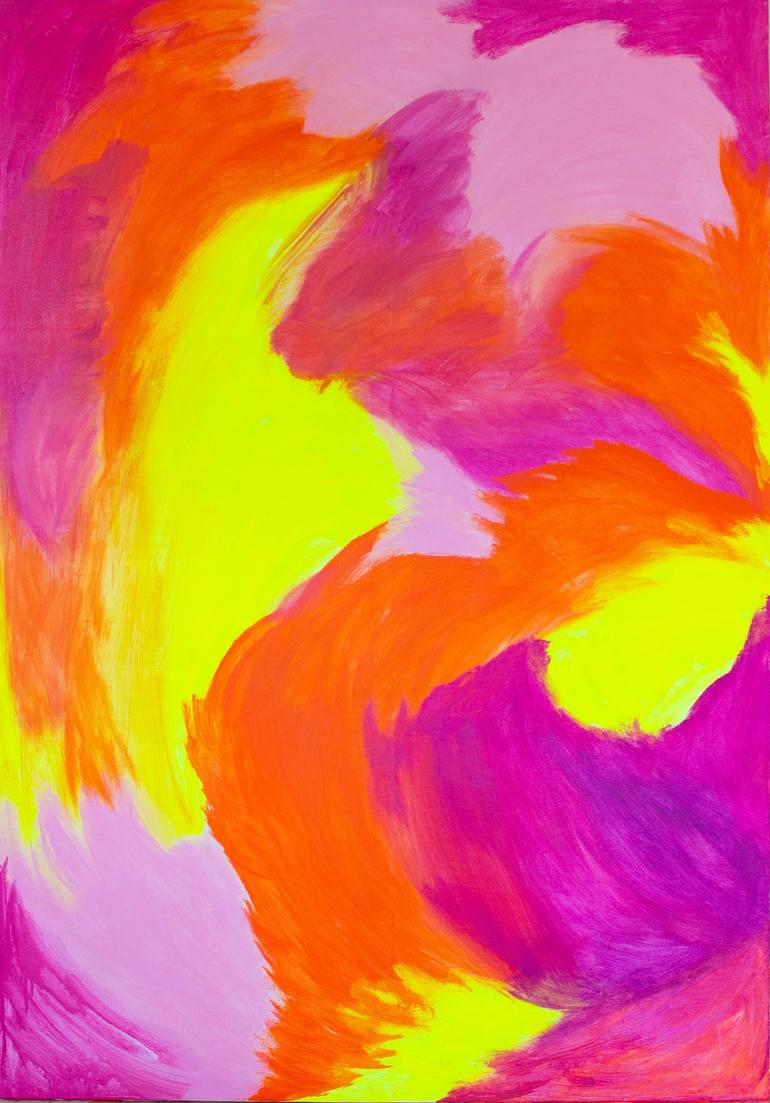Orange Sphinx Painting by Mila Oz | Saatchi Art