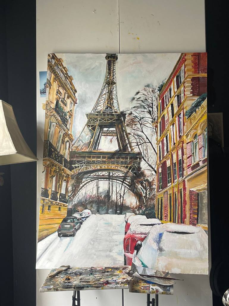 Winter in Paris Painting by Jason Valdivia | Saatchi Art