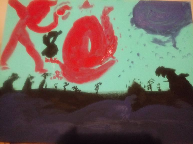 Manic moment Painting by Cheryl Smith | Saatchi Art