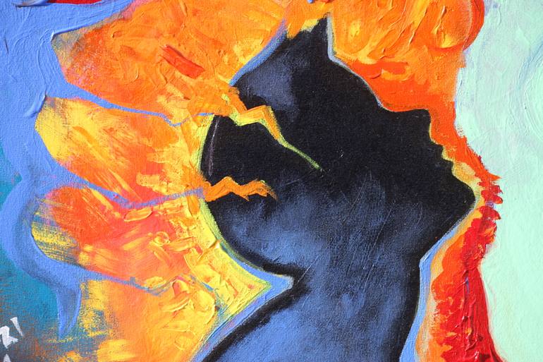 She is the moon Painting by Sarah Louise Wilson | Saatchi Art