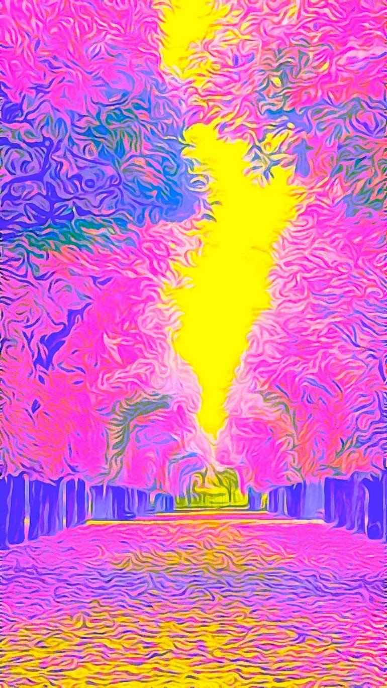 Cherry Blossom Sunshine Drawing by Flutura Boci | Saatchi Art