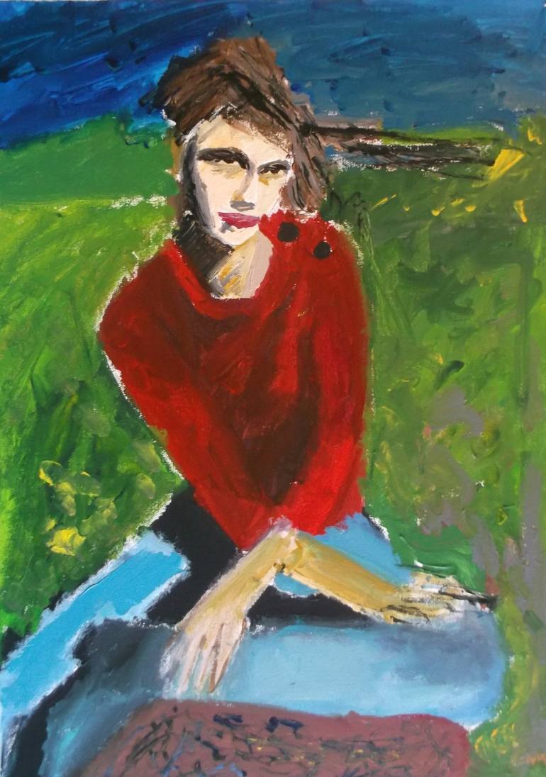 Marine with Cigarette Painting by Miro Di Cibula | Saatchi Art