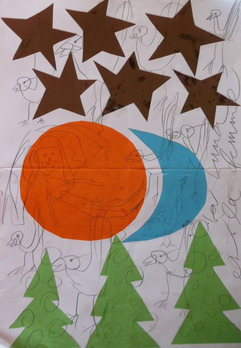 Birds in the Wood at Night ( Therapy ) Collage by Miro Di Cibula ...