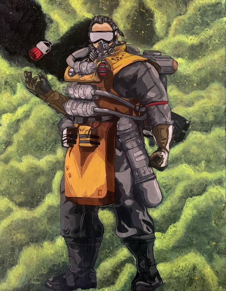 Apex Legends: Caustic Acrylic Painting Painting by Victoria Gomes ...