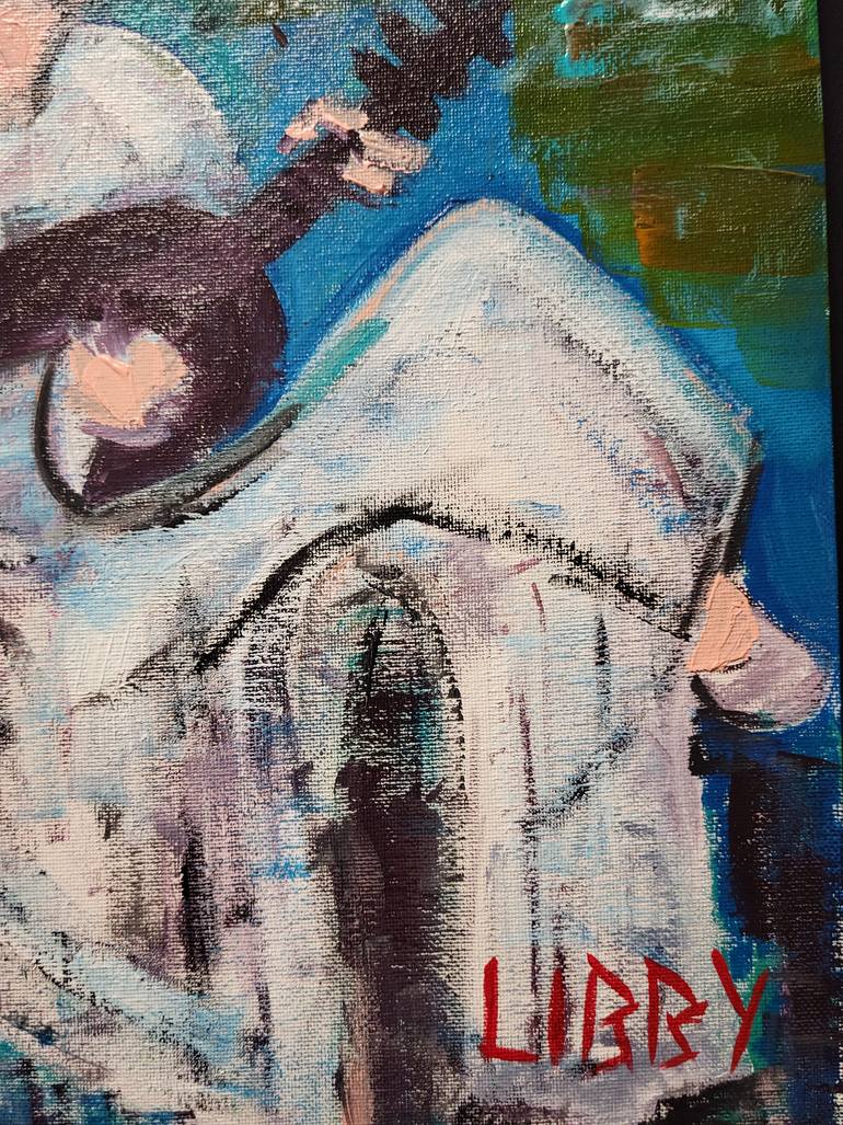 The Guitarist Painting by Lisa Libby | Saatchi Art