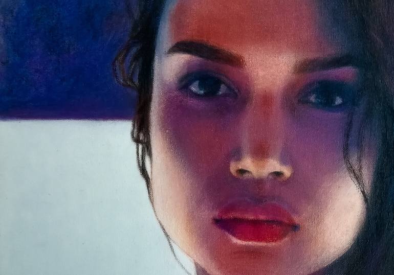 ZOVA | Original oil pastel portrait Drawing by Lana Okoneshnikova ...