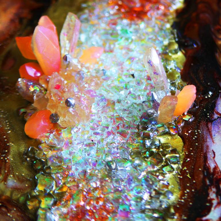 Magic sparkling crystals Painting by Julia Crystal | Saatchi Art