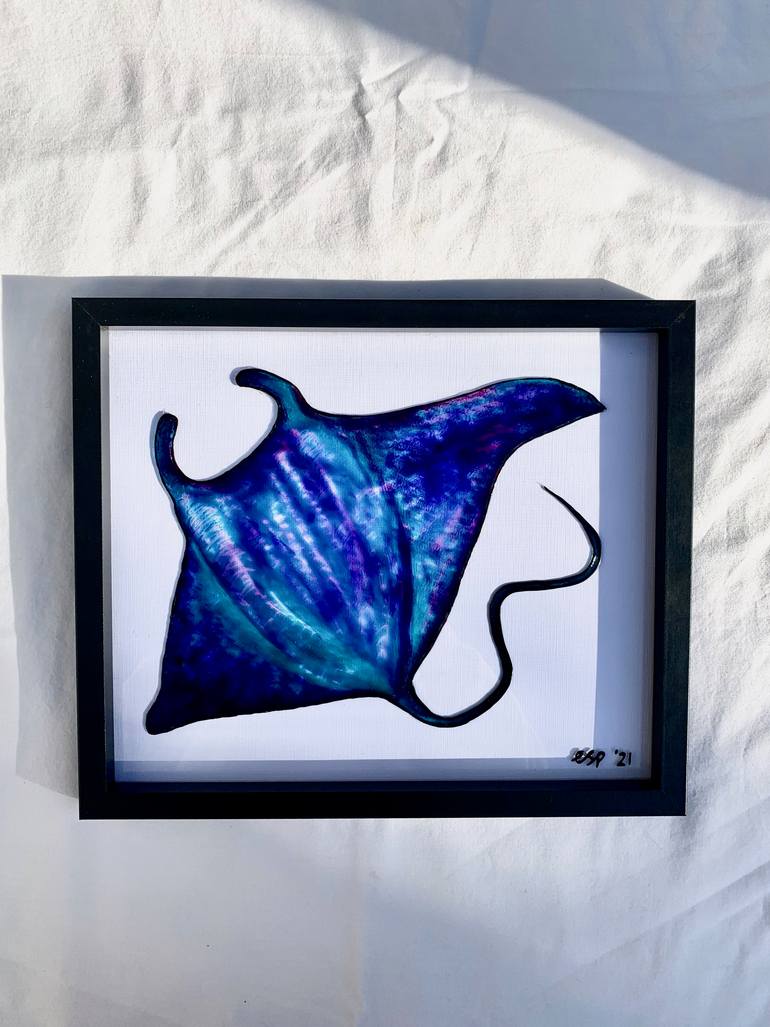 Manta Ray Painting by Emily Spirit | Saatchi Art