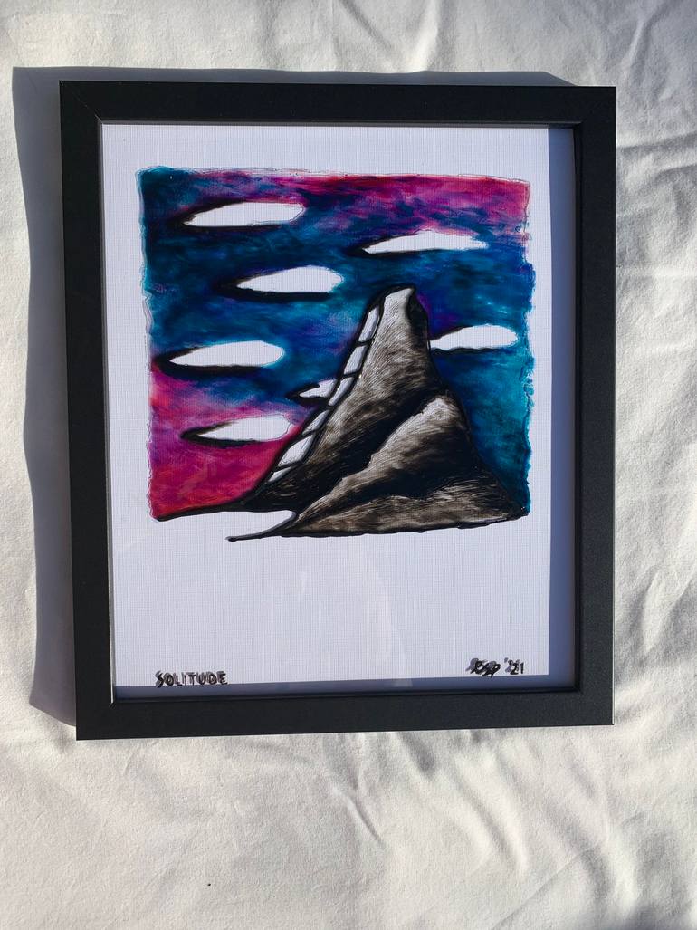 Sunset Island - Solitude Painting by Emily Spirit | Saatchi Art