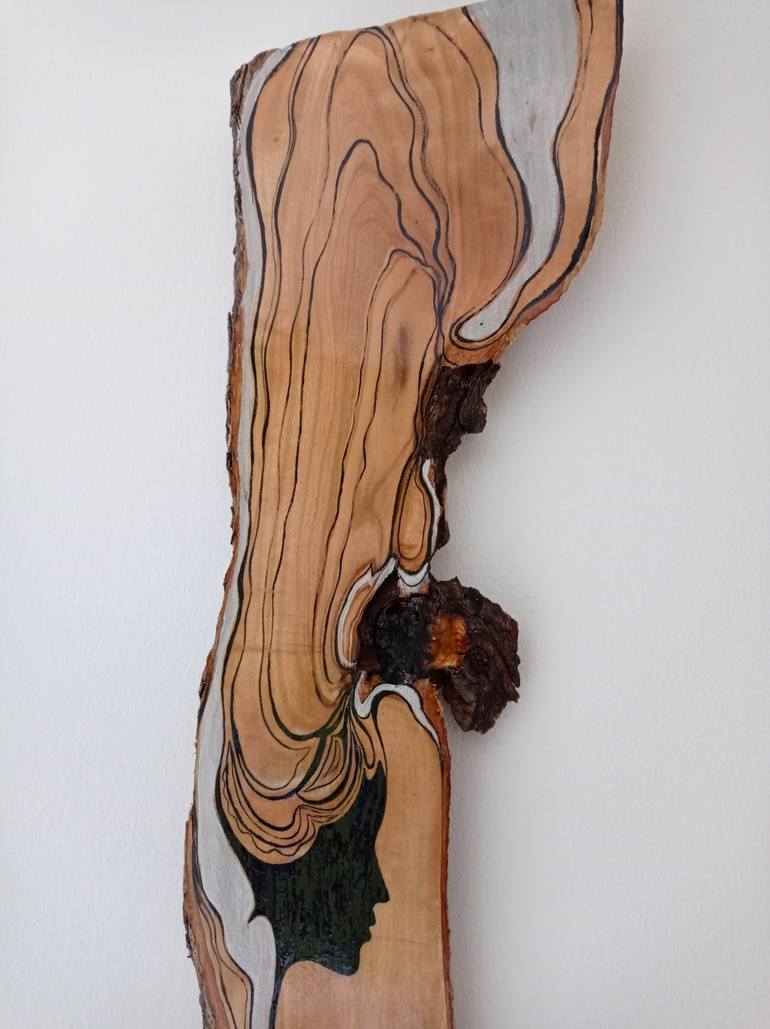 Female profile - Wood Wall Plaques, mythical goddess Sculpture by Hanna ...