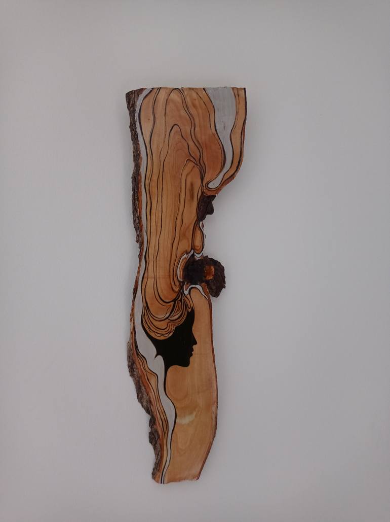 Female profile - Wood Wall Plaques, mythical goddess Sculpture by Hanna ...